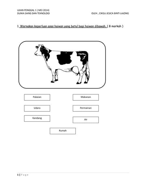 soalan pendidikan islam tahun 2 | DOCX