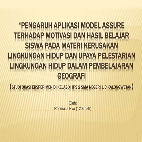 Model ASSURE | PPTX