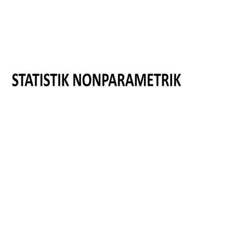 Statistik Non Parametrik | PPTX