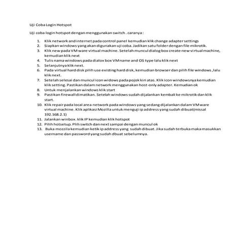 Tutorial hotspot virtual box | PDF