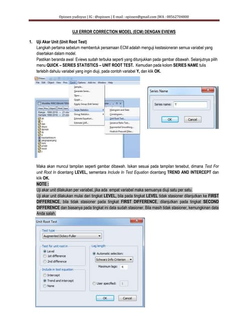 Tutorial pool data dengan eviews | PDF