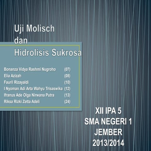 Uji molisch | PPTX