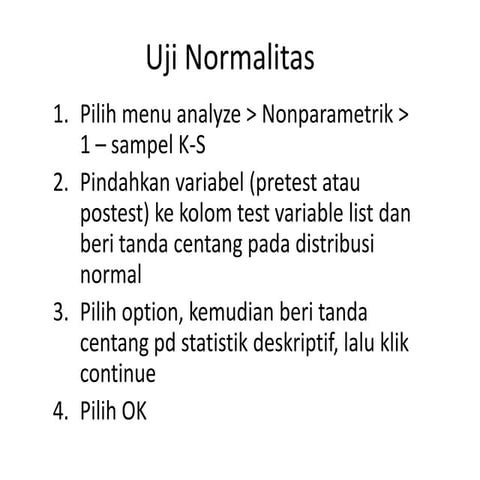 Uji normalitas | PPTX