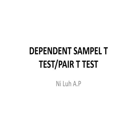 Uji pair t test | PPT