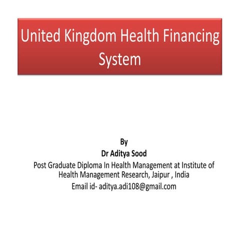 Health Financing System of United Kingdom | PPTX