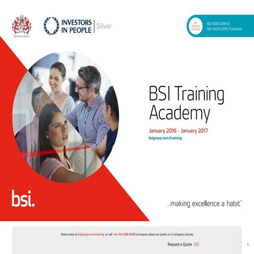 BSI UK Training Schedule | PPT