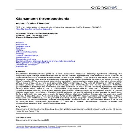 Uk glanzmann | PDF