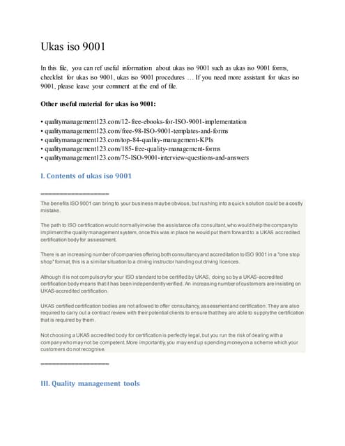 Iso 9001 work instructions | DOCX