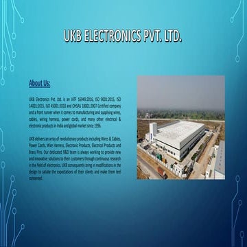 UKB Electronics: Empowering Connections with Quality Wires and Cables | PDF