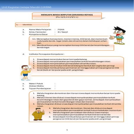 Ukbm fis 11 3.1 - 4.1 dinamika rotasi wng2 | DOCX