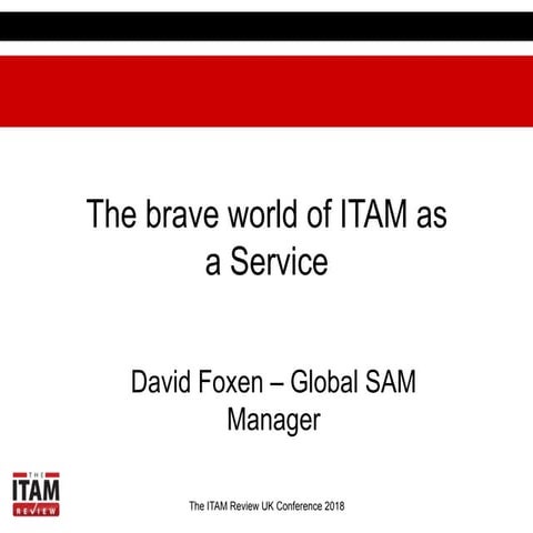UK Conference 2018_the brave world of IaaS_David Foxen | PPT