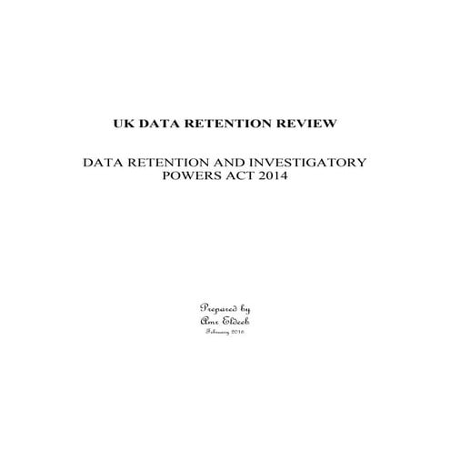 Uk data retention review ver 3.0 | PDF