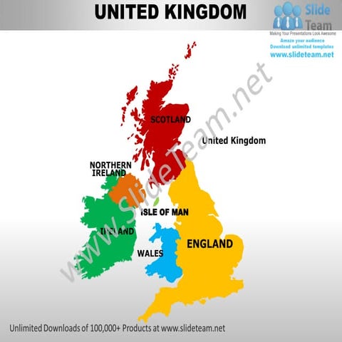 Uk england country editable powerpoint maps with states and counties ...