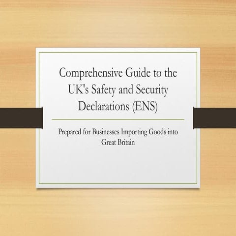 Understanding the UK's Safety and Security Declaration Requirements for ...
