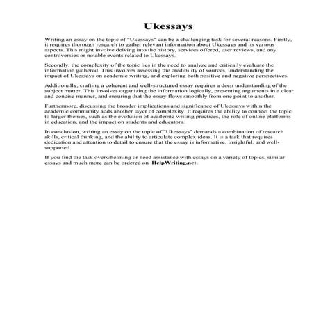 Ukessays | PDF