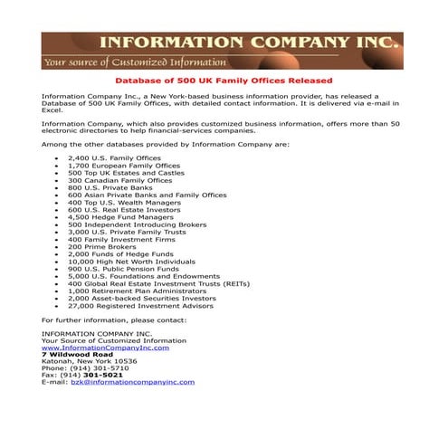 400 top multi family office database | DOC