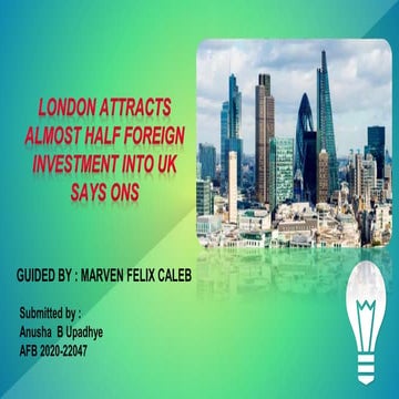 London attracts FDI | PPT
