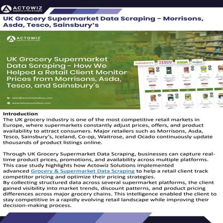 UK Grocery Supermarket Data Scraping - Morrisons, Asda, Tesco ...