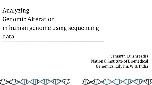 Genome Alteration Detection Using High Throughput Data Ppt