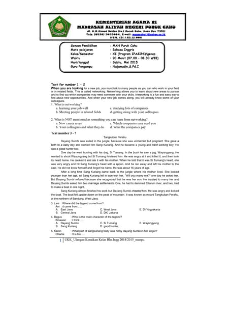 English paper 2 form 4 | PDF