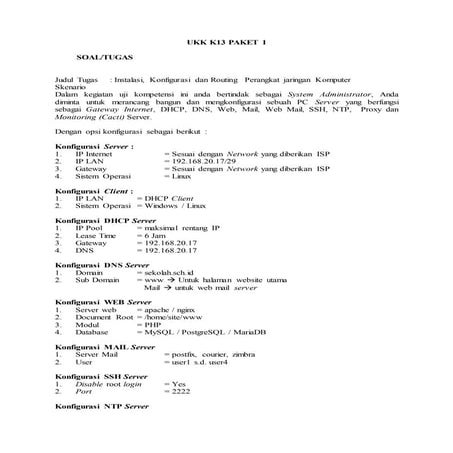 Ukk k13 paket 1 berbasis linux | DOCX