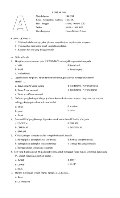 Rancang bangun jaringan xii tkj | PDF