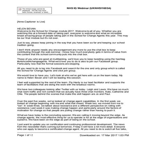 School for Change Agents - Module 5 | PDF