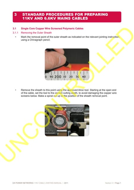 11kV Heat Shrink Cable Terminations - Prysmian HIT3XC11 3 Core 95 ...