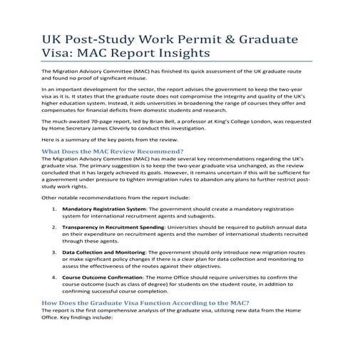 UK Post-Study Work Permit & Graduate Visa MAC Report Insights.docx