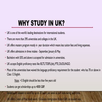 Study in UK consultants in Hyderabad | PDF