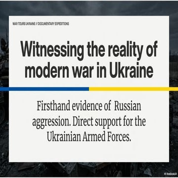 War Tours Ukraine: Choose Your Route. The Reality of War | PPTX