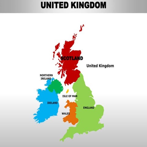 Uk scotland country editable powerpoint maps with states and counties ...