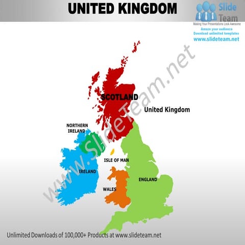 Uk scotland country editable powerpoint maps with states and counties ...