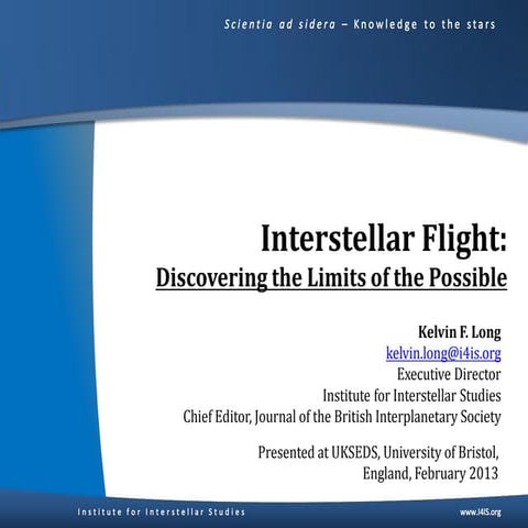 Institute for Interstellar Studies | PDF