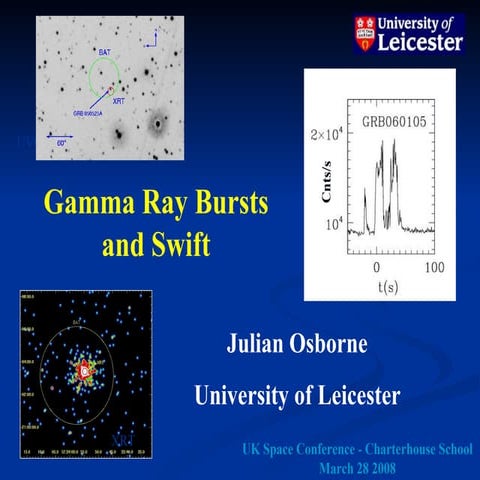 UK Space Conference: Gamma Ray Bursts and Swift (Julian Osborne) | PPT