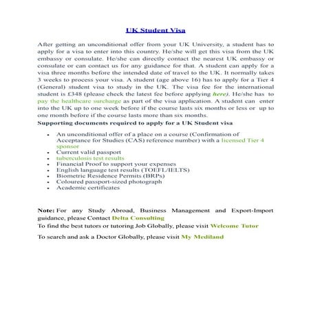 UK Student Visa Guide | PPTX
