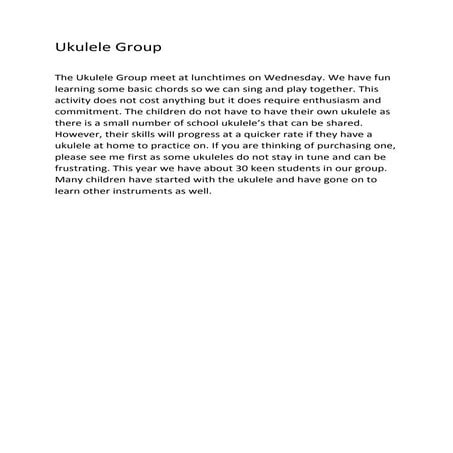 Ukulele group | DOCX