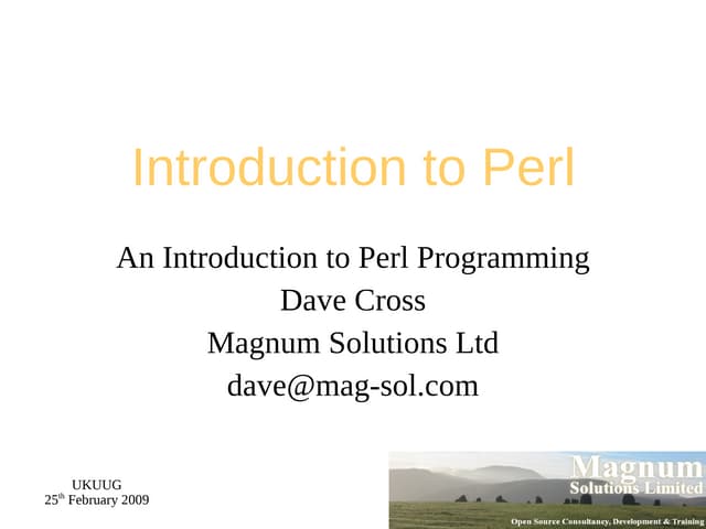 Beginning Perl | PPT Beginning Perl | PPT