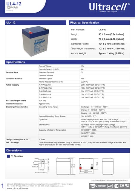 Narada 200 ah Data sheet | PDF | Consumer Electronics | Technology & Computing