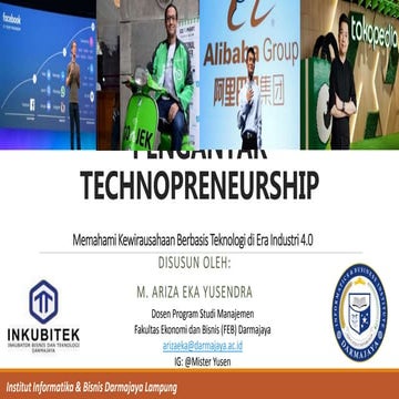 Technopreneurship 01. Pengantar Technopreneurship | PPTX