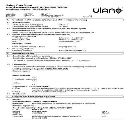 Upol safety data sheet | PDF