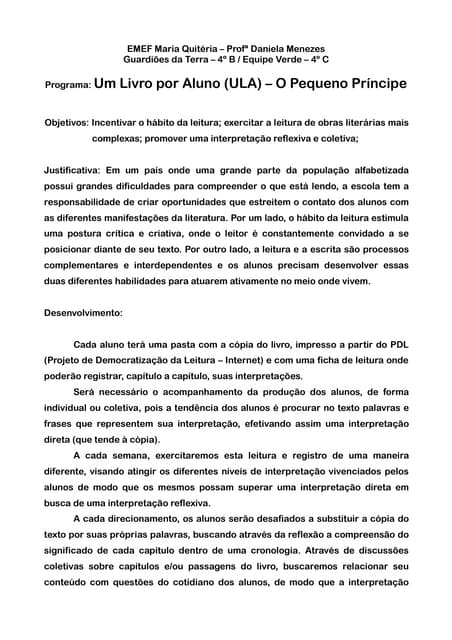 Projeto Sacola Viajante | PDF