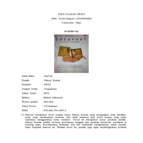 Tugas resensi novel (y)