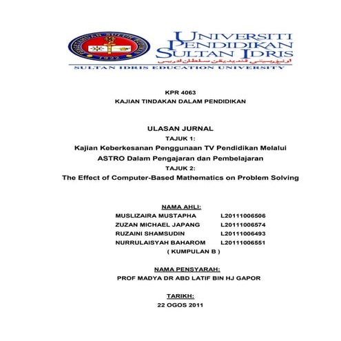 ULASAN JURNAL KUMPULAN 7 | PDF