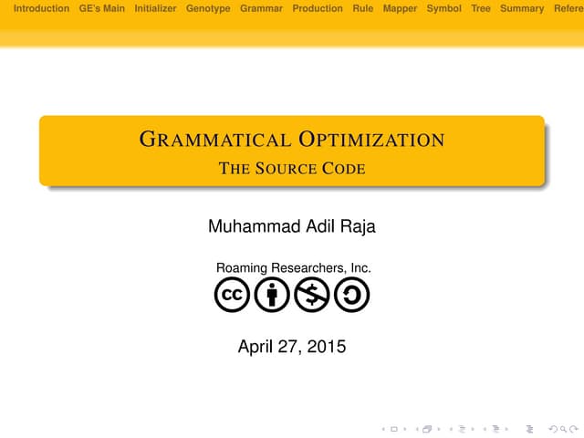 Grammatical Optimization Ppt