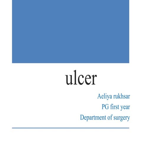 Ulcer | PPT