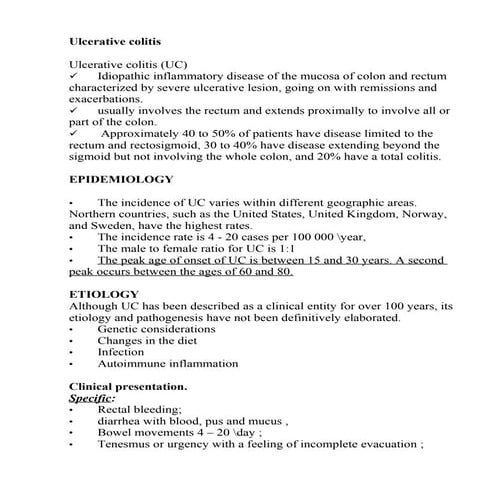Ulcerative colitis | PDF