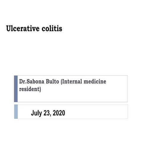 Ulcerative colitis | PPTX