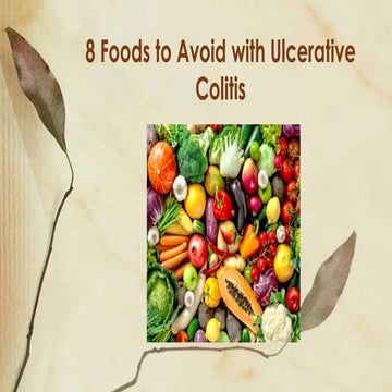 Ulcerative colitis foods to avoid | PDF
