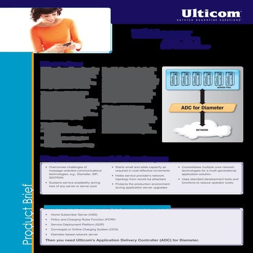 Product Data Sheet for Ulticom Telecom Products | PDF